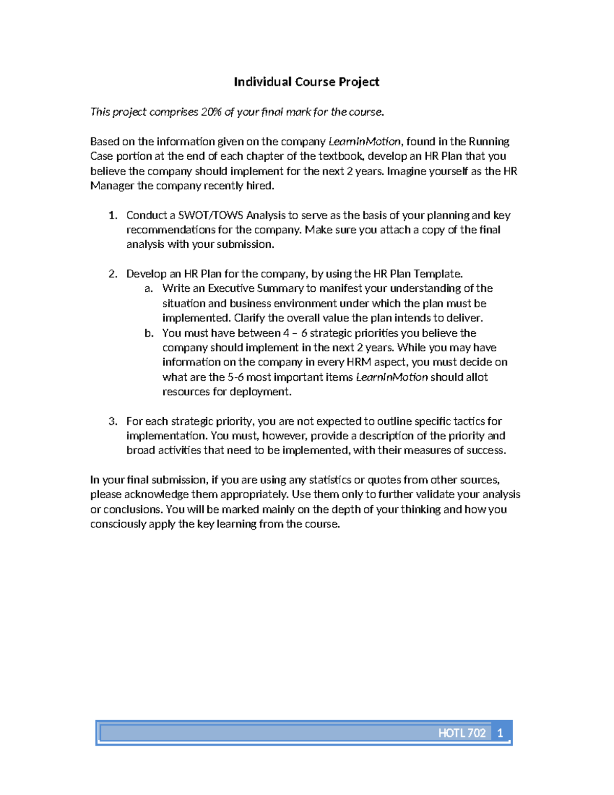 5555 - imp assignment - Individual Course Project This project ...