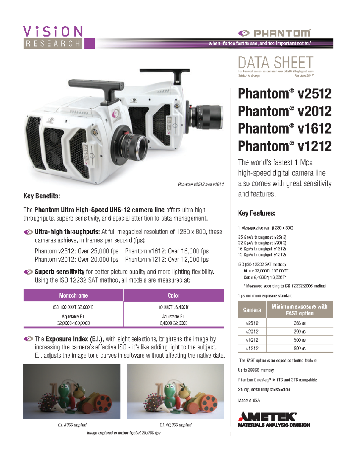 Camera Fact Sheet - when it’s too fast to see, and too important not to ...