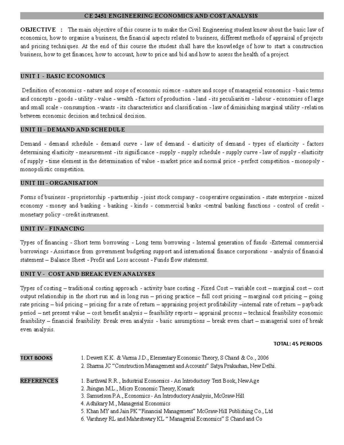 291905409 Ce 2451 Engineering Economics and Cost Analysis - CE 2451 ...