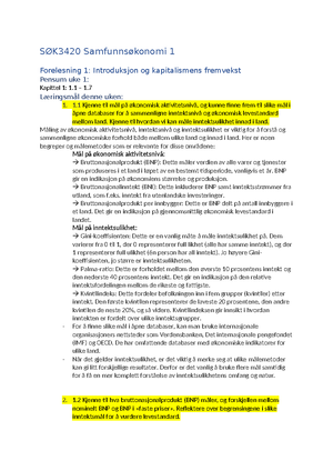 [Solved] hvordan mler vi inntektsnivet og velstandsutvikling i en konomi - Samfunnsøkonomi 1 ...