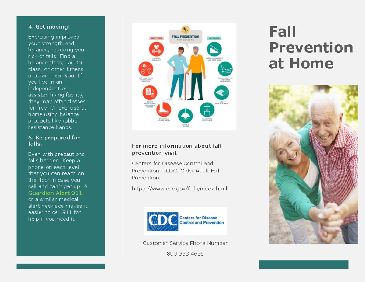 Fall Prevention Handout - Get moving! Exercising improves your strength ...