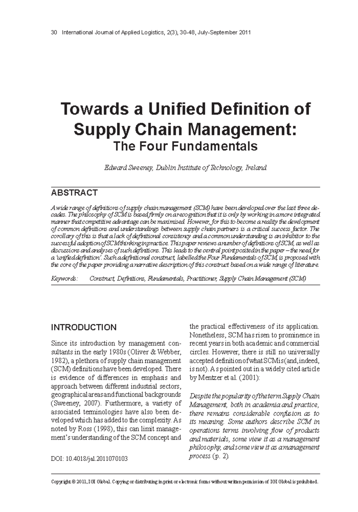 12. Toward a unified defintion - Keywords: Construct, Definitions ...