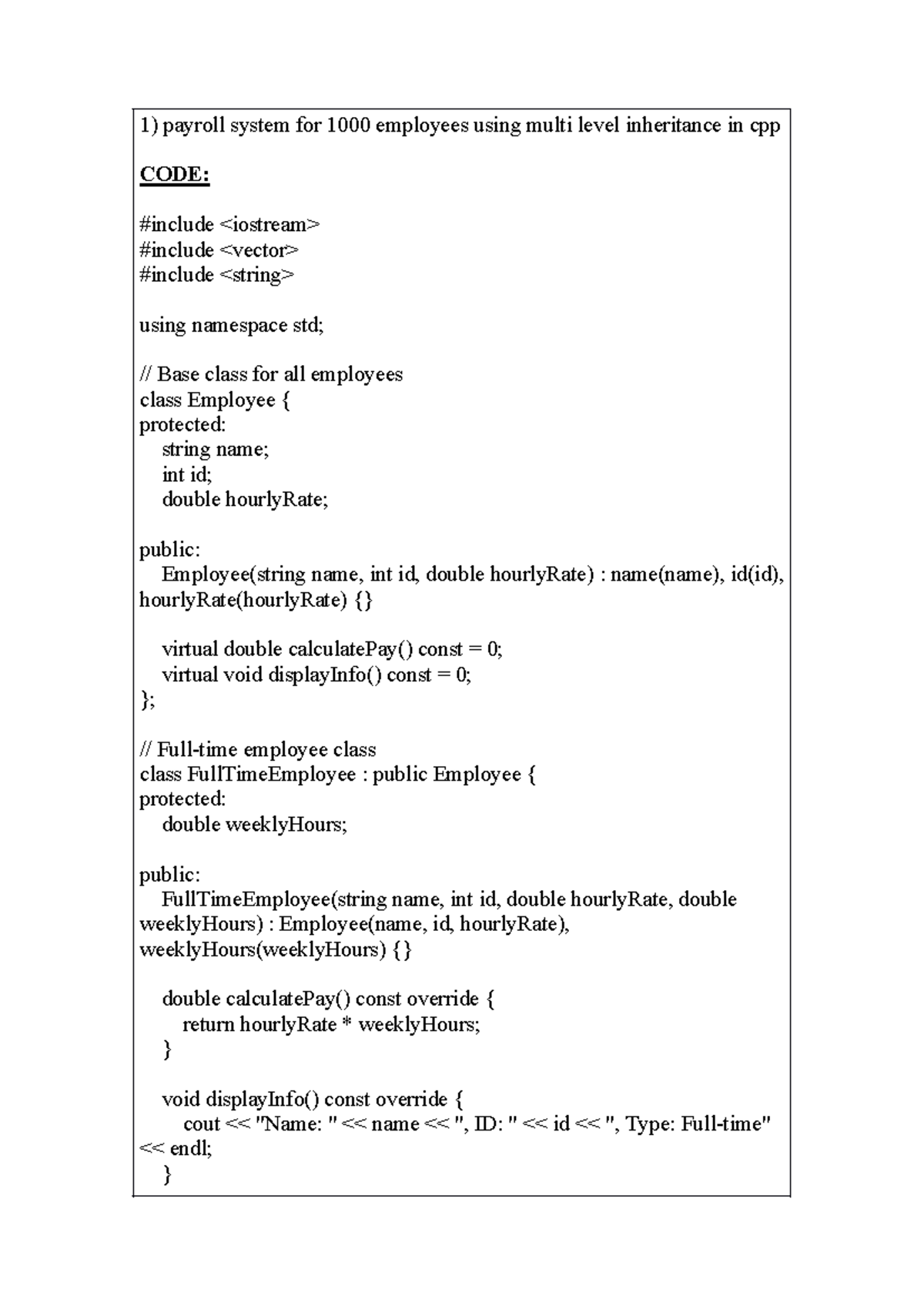 Reuse activity notes - code for the given activities - payroll system ...