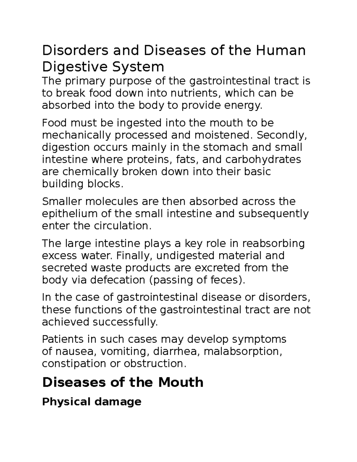 Bio 23 Notes Disorders And Diseases Of The Human Digestive System bio-23-notes-disorders-and-diseases-of-the-human-digestive-system