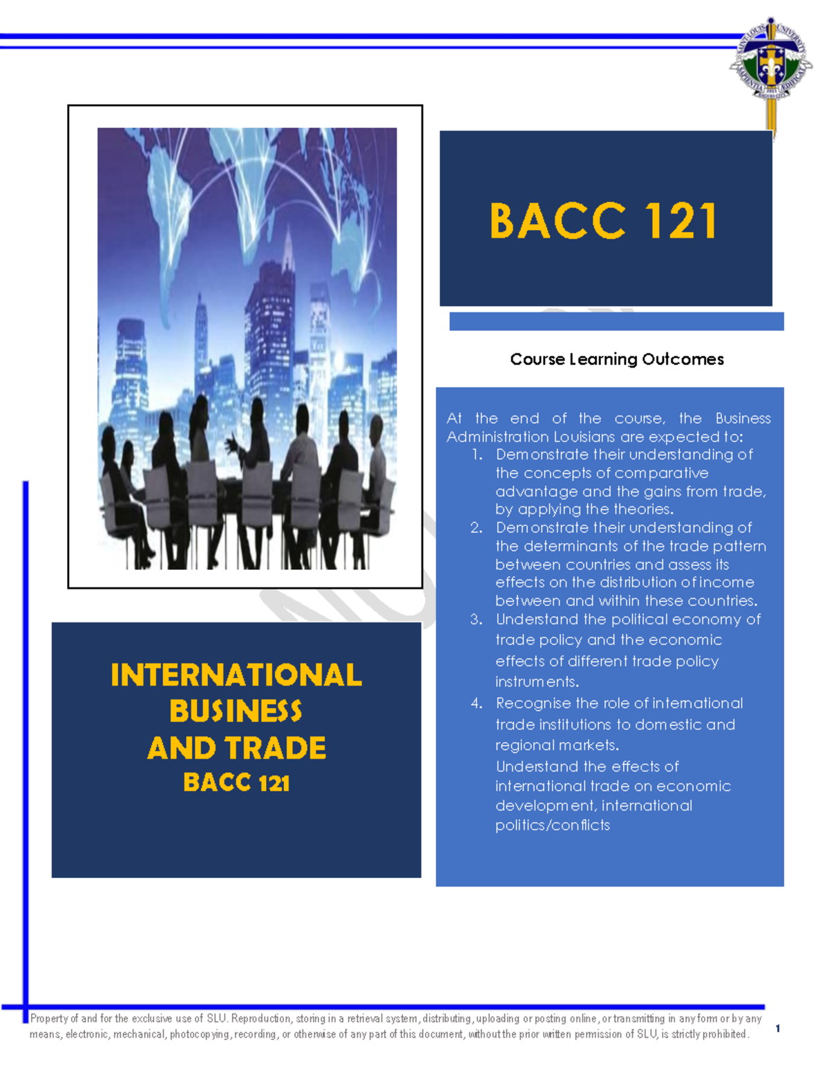 BACC 121 Module 3. Regional Economic Integration - Property of and for ...