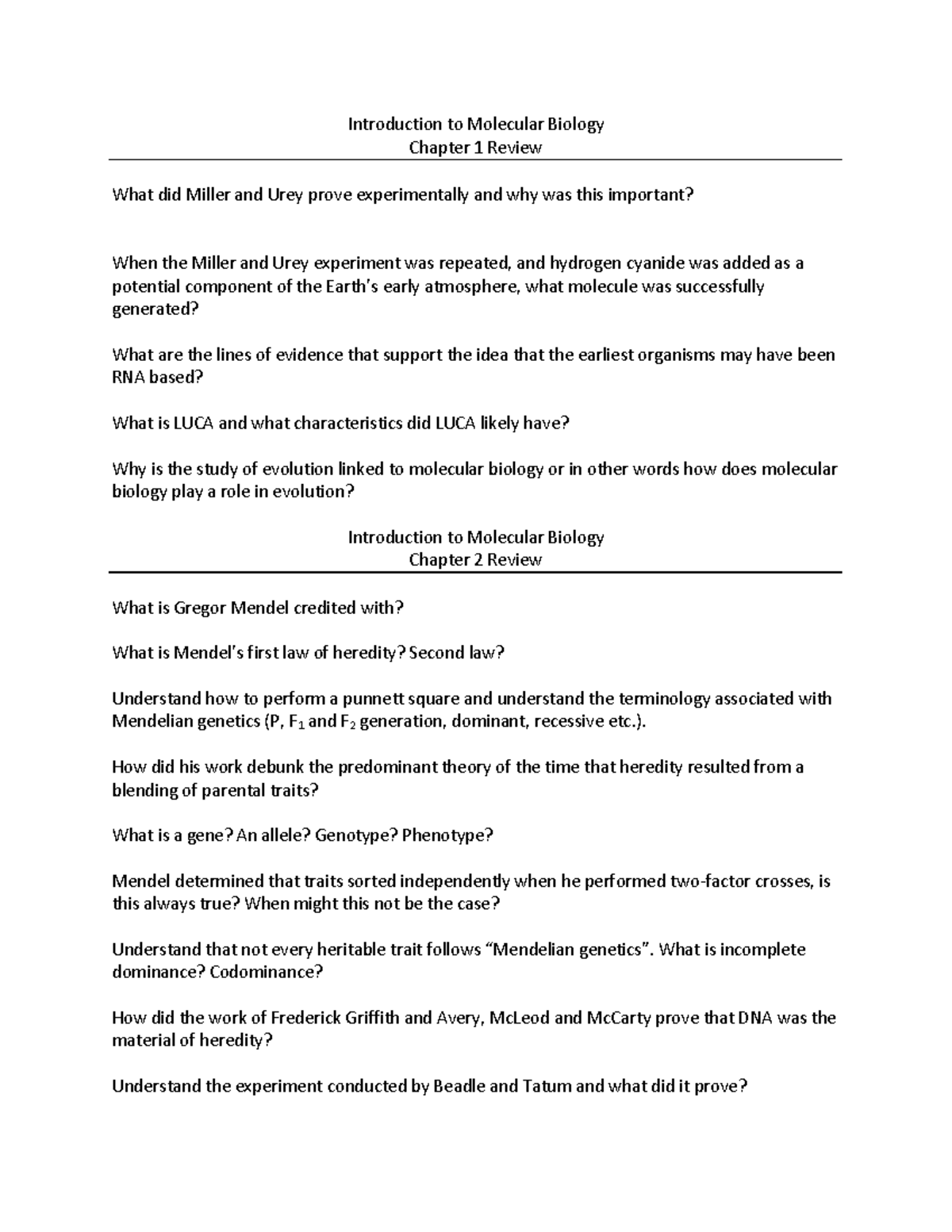 Spring 2019 Final Exam Review MBIO 4843 - Warning: TT: undefined function: 32 Warning ...