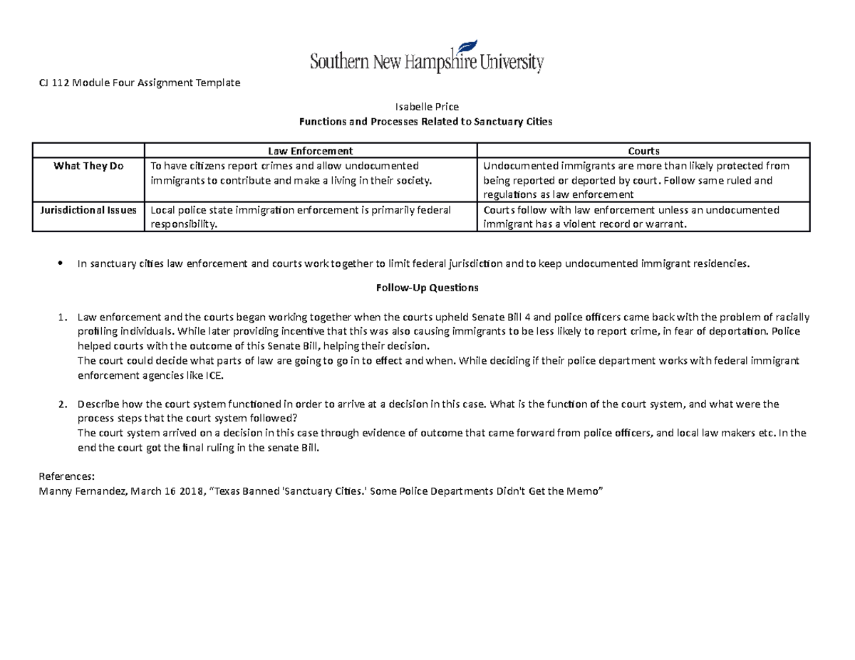CJ 112 Module Four Assignment Complete - CJ 112 Module Four Assignment ...