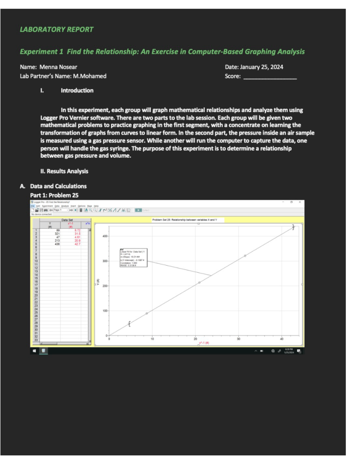 Exp1 (1106) - lab 1 - CHEM 1106 - Studocu