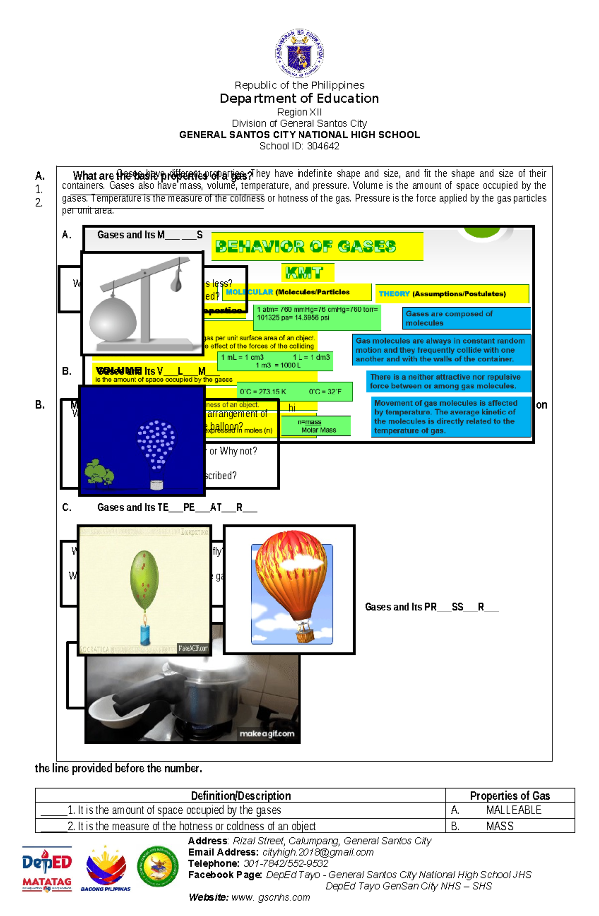 Science-Activity Chemistry - Republic of the Philippines Department of ...