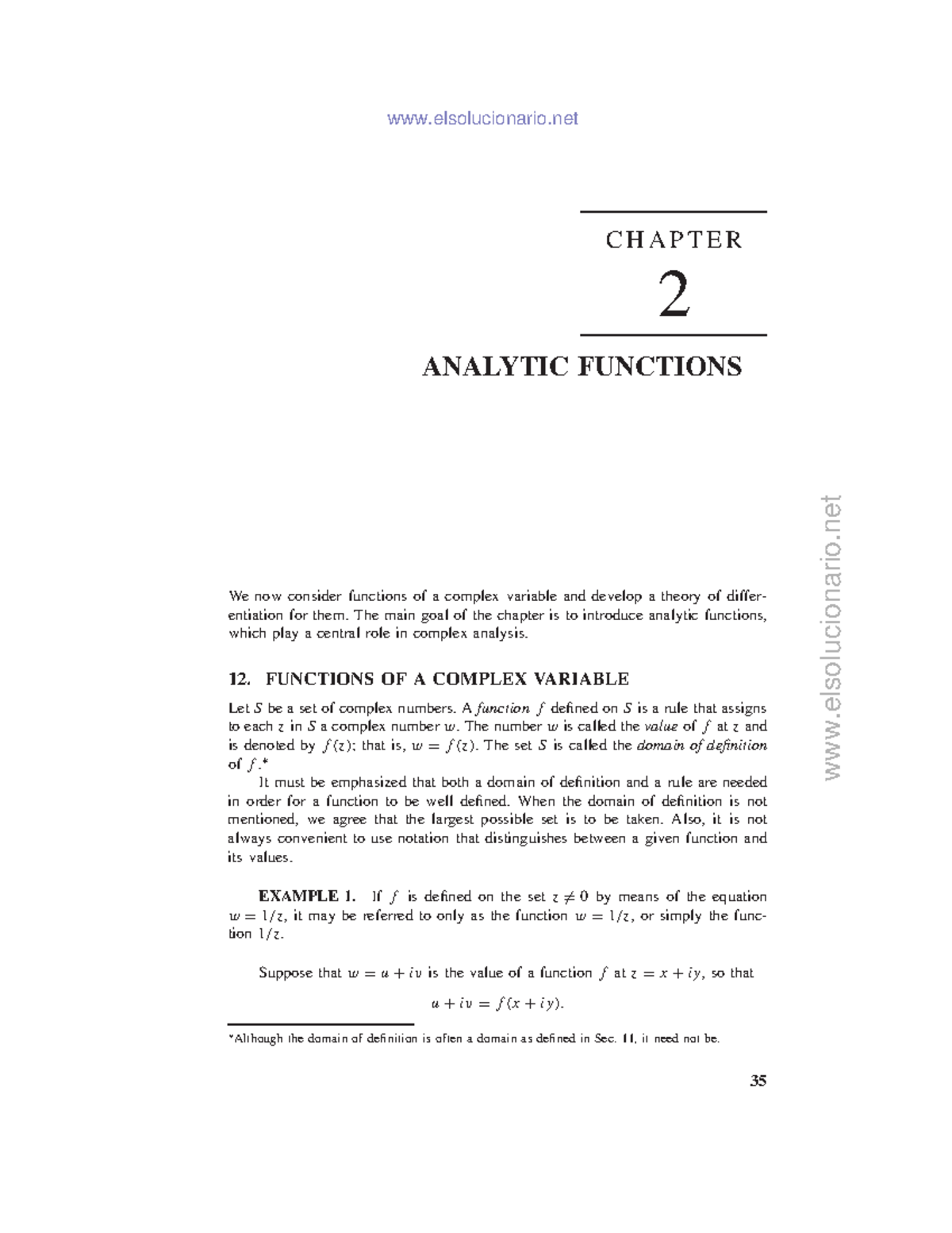 R-9 - ejercicios resueltos - C H A P T E R 2 ANALYTIC FUNCTIONS We now ...