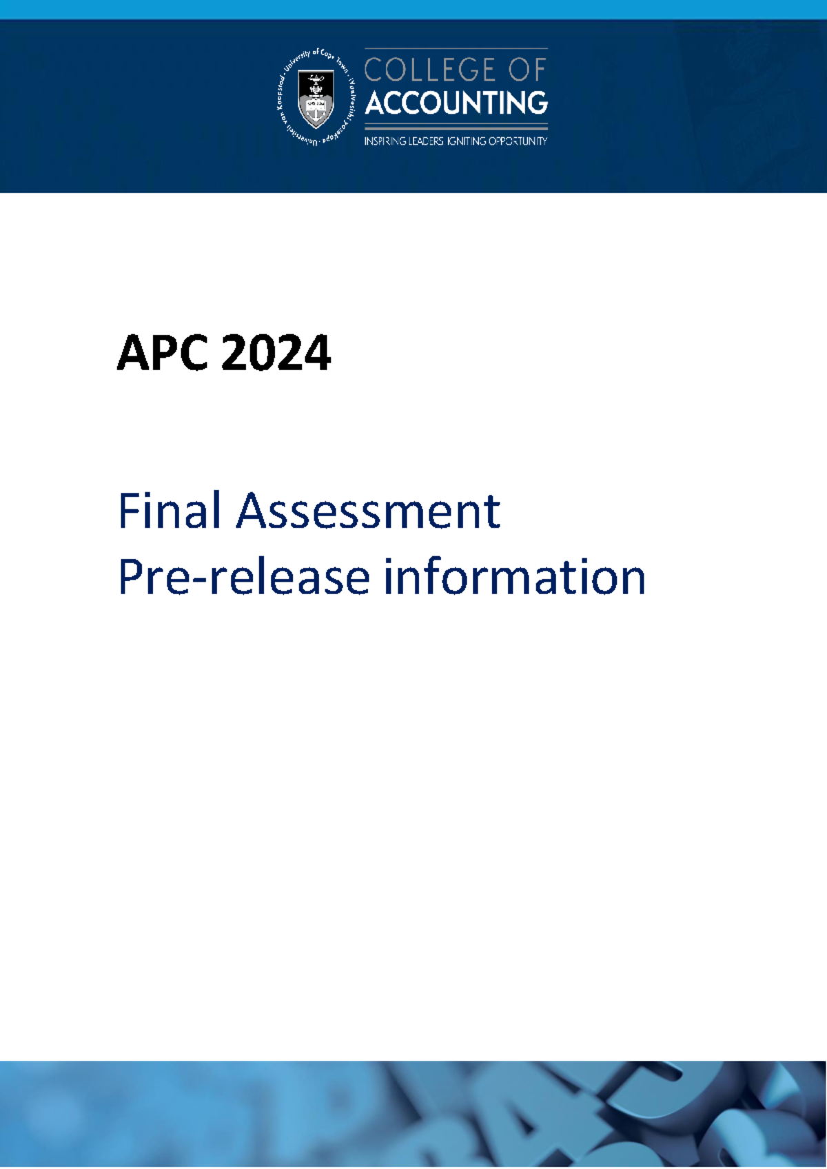APC Final Case Study 2024 Pre release information (print 3) - APC 2024 ...