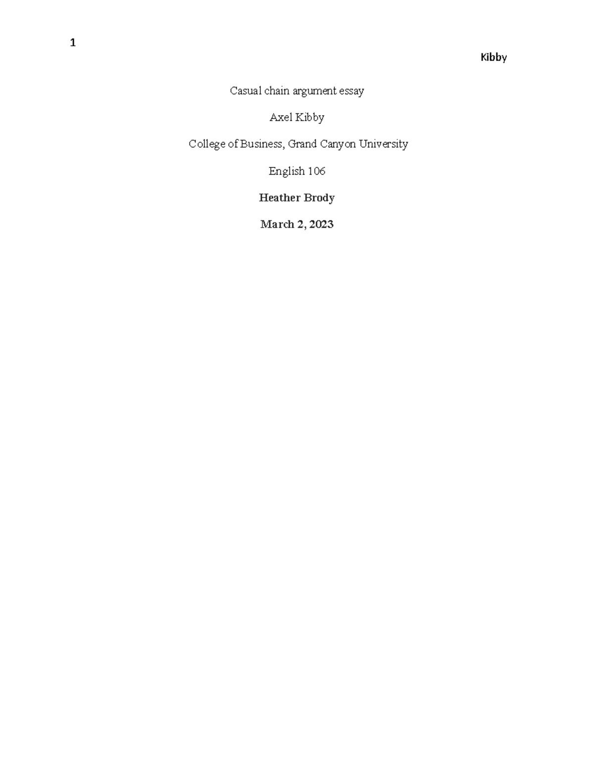 Casual chain argument essay - Kibby Casual chain argument essay Axel ...