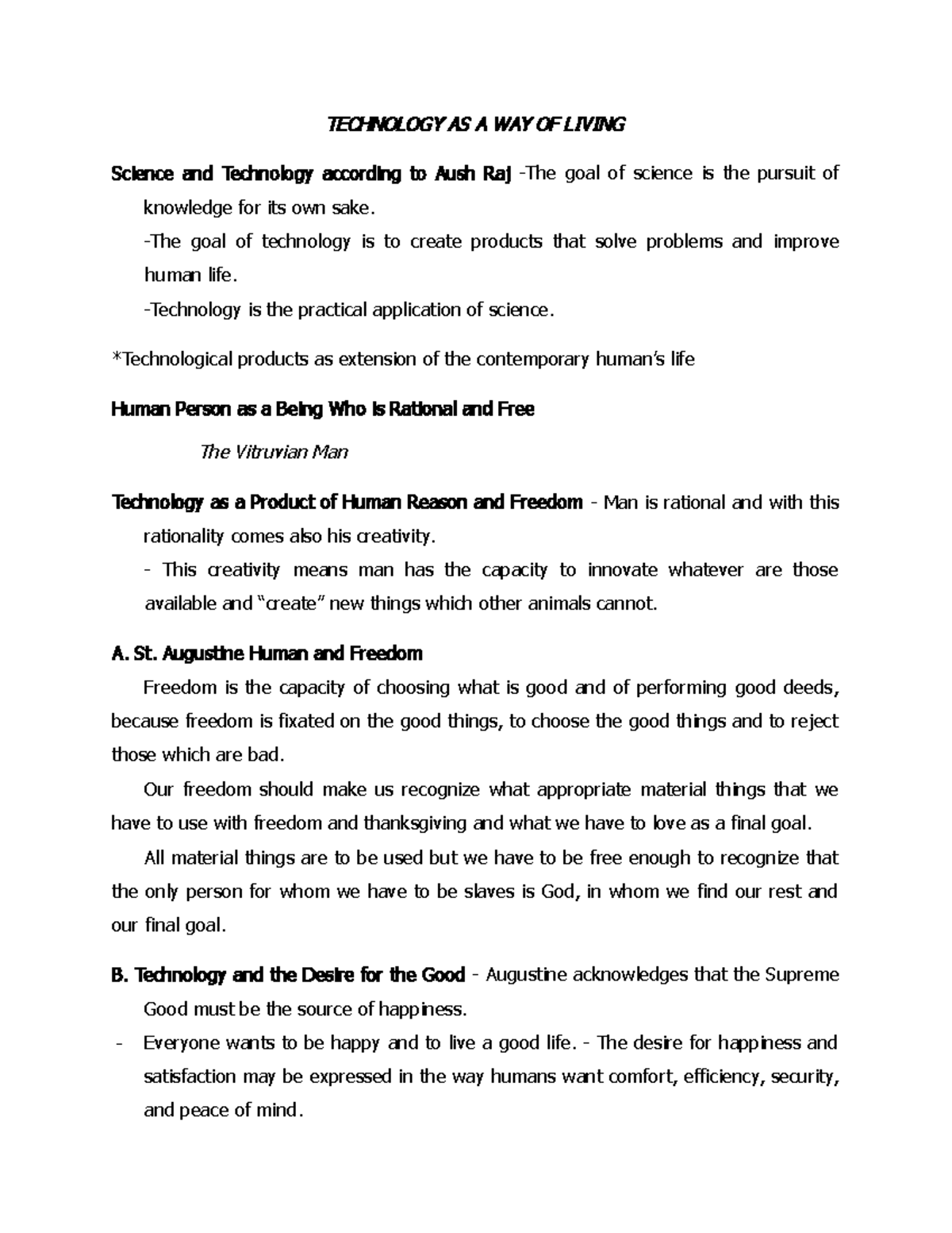 Technology AS A WAY OF Living - TECHNOLOGY AS A WAY OF LIVING Science ...