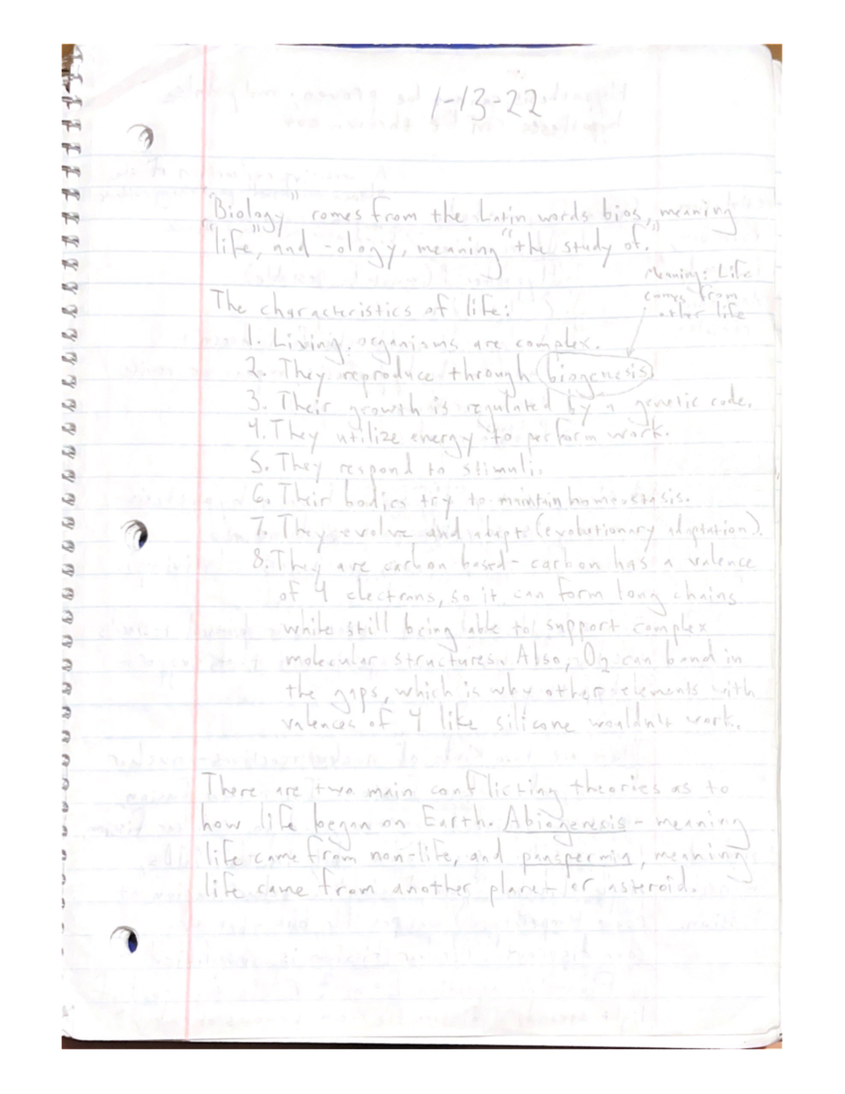 Exam notes - Biology comes from the Lintin words bios, meaning and ...