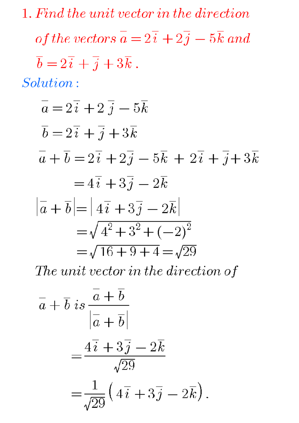Addition of vector - Intermediate mathamatics - Mathematics - Studocu