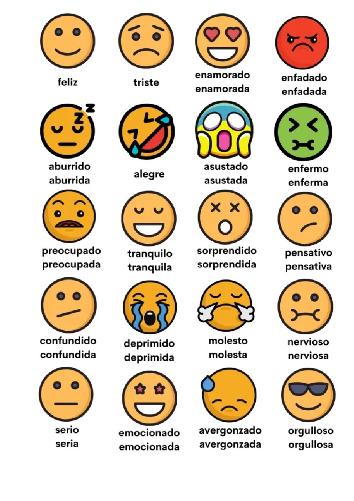 Emociones - enamorado feliz enfadado triste enamorada enfadada 2-C ...