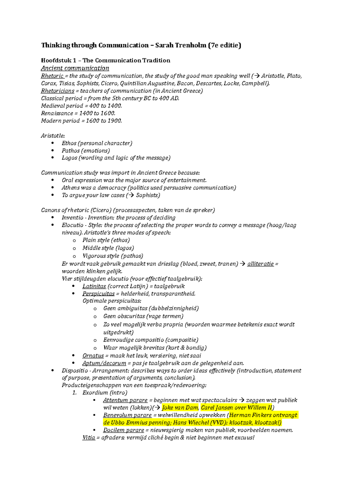 Summary thinking through communication H 1 - 13 - Thinking through ...