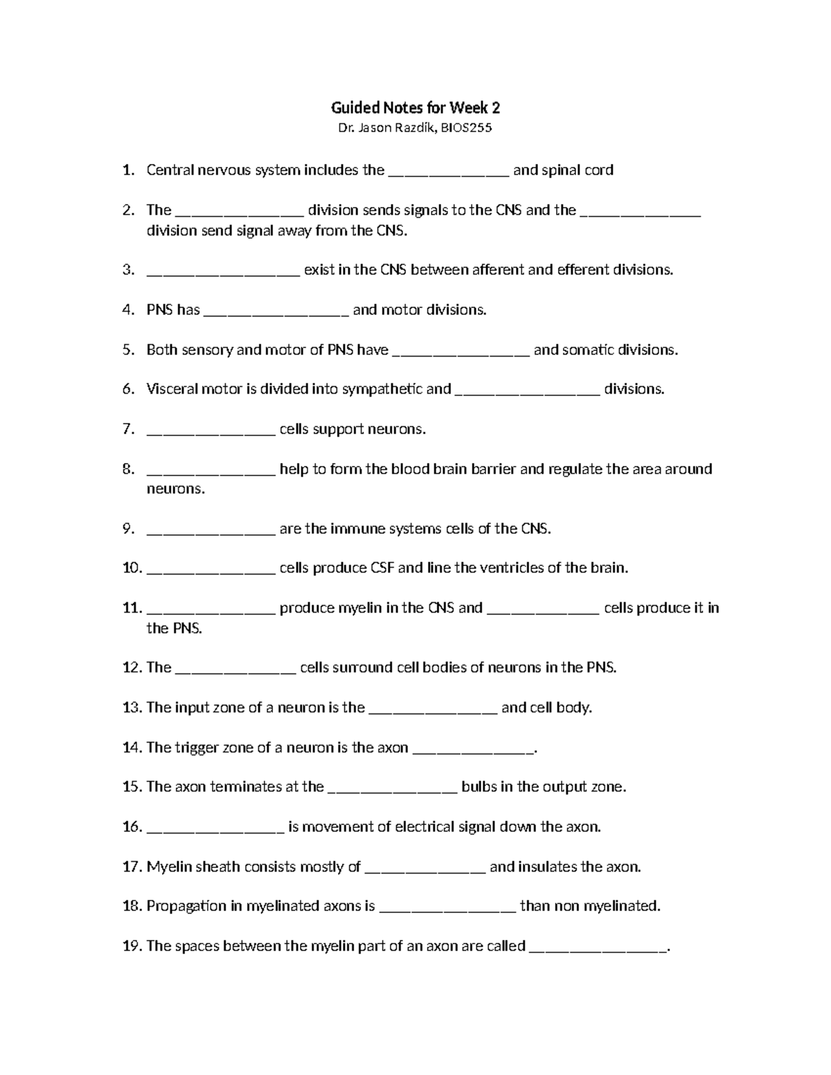 Guided Notes for Week 2 - work - Guided Notes for Week 2 Dr. Jason ...