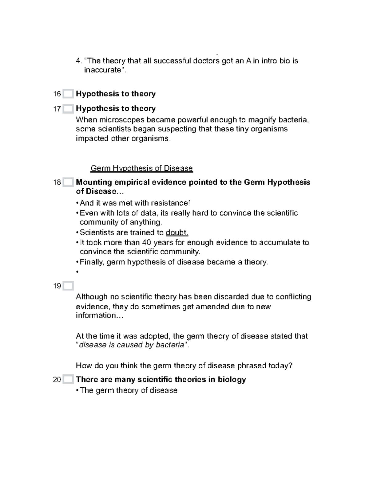 4``3 - Conclusions snd Theories Notes - movement is a well established ...