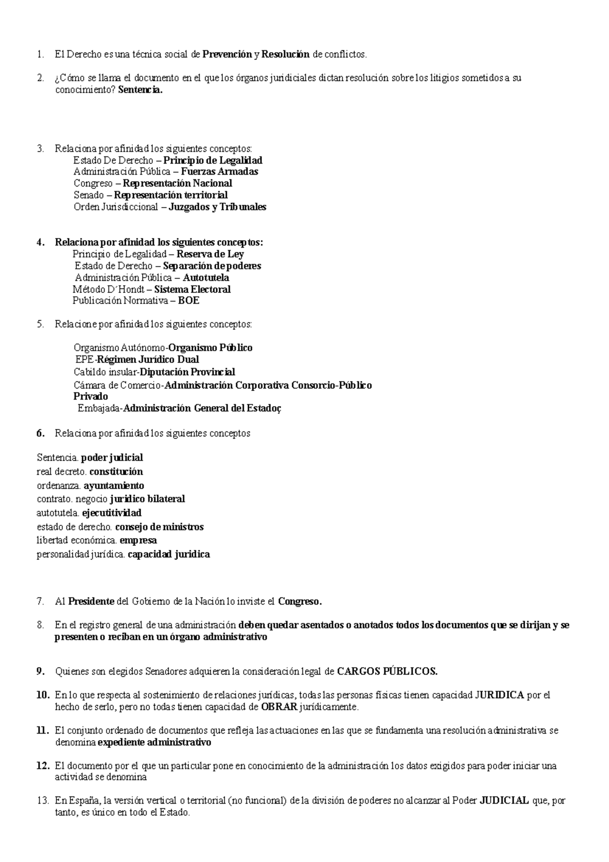 Preguntas tipo examen ADMI - Derecho Administrativo - URJC - Studocu