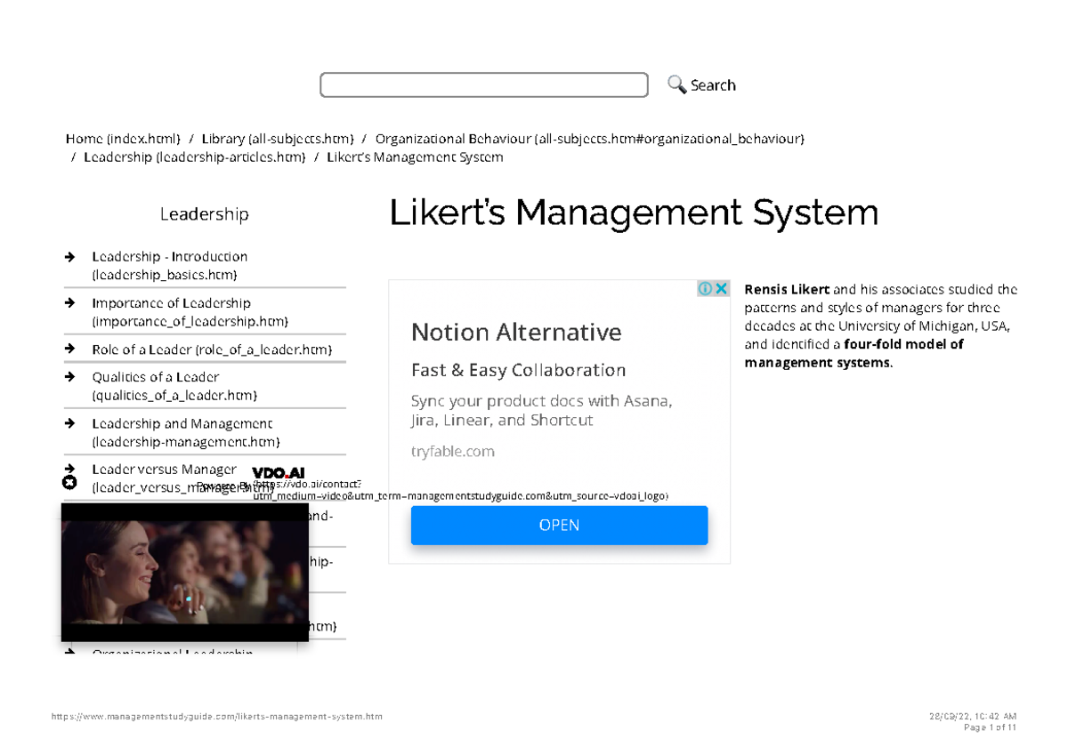 Rensis Likert System 4