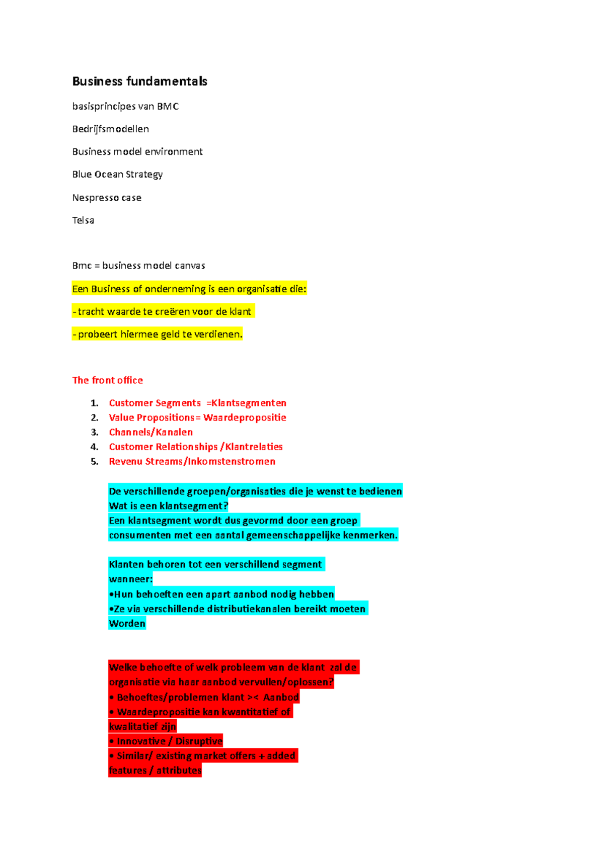 Business fundamentals - Business fundamentals basisprincipes van BMC ...