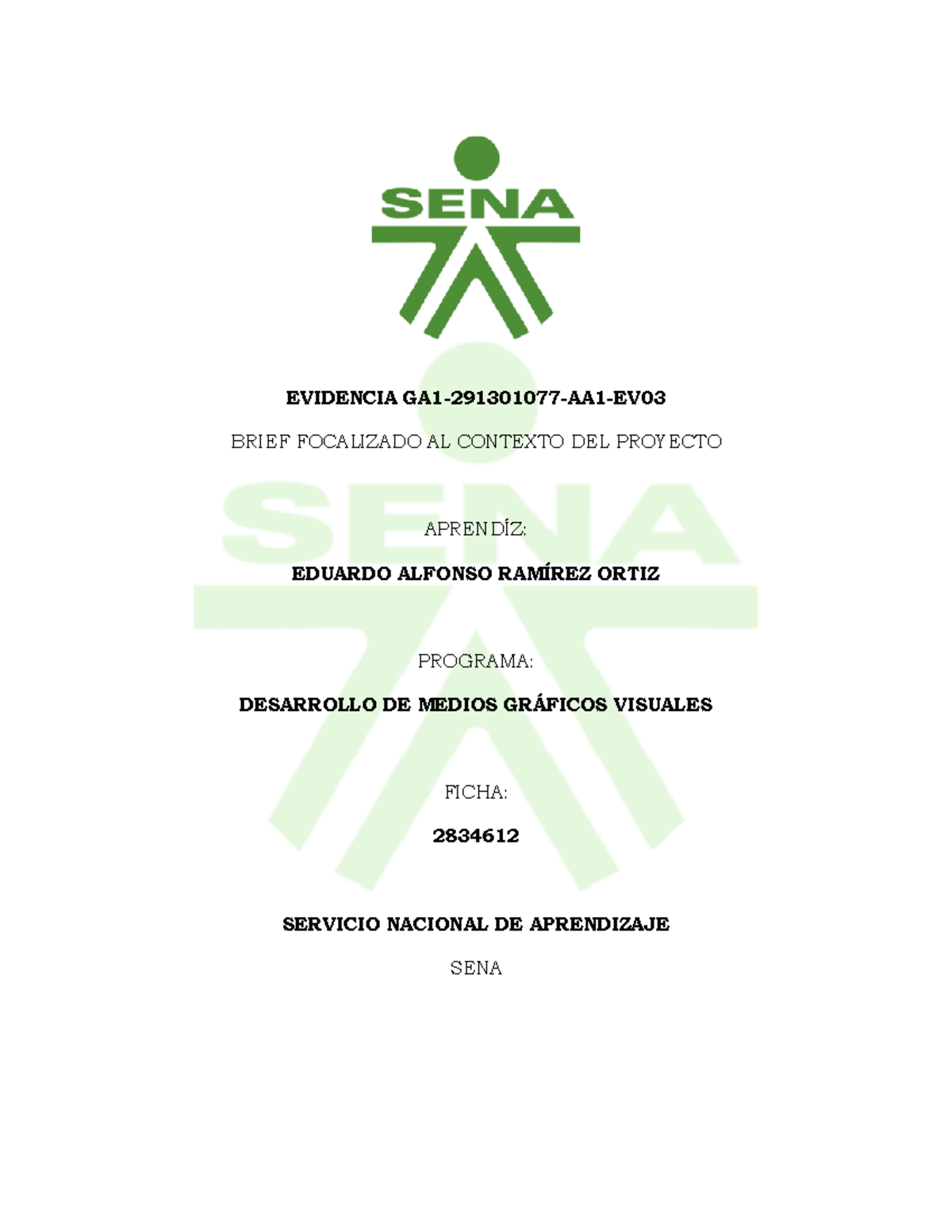 Evidencia GA1-291301077-AA1-EV03. Brief focalizado al contexto del ...