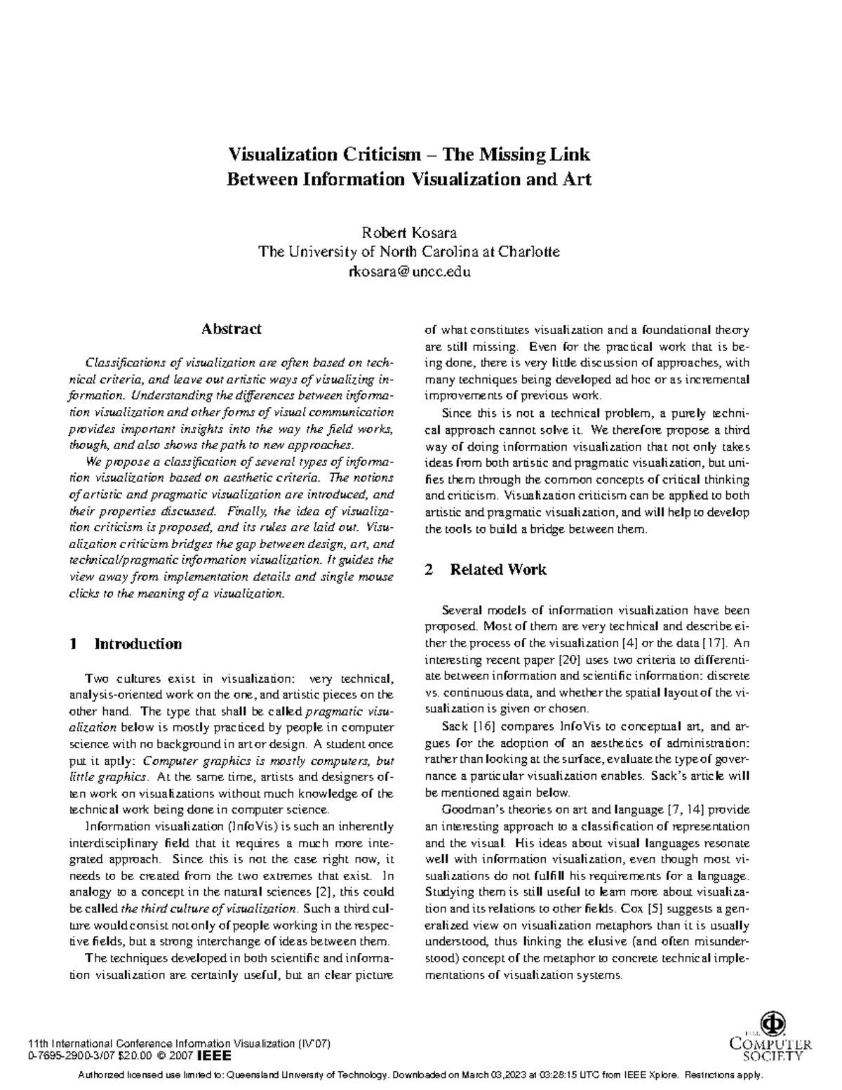 W1 Reading - Visualization Criticism - The Missing Link Between ...