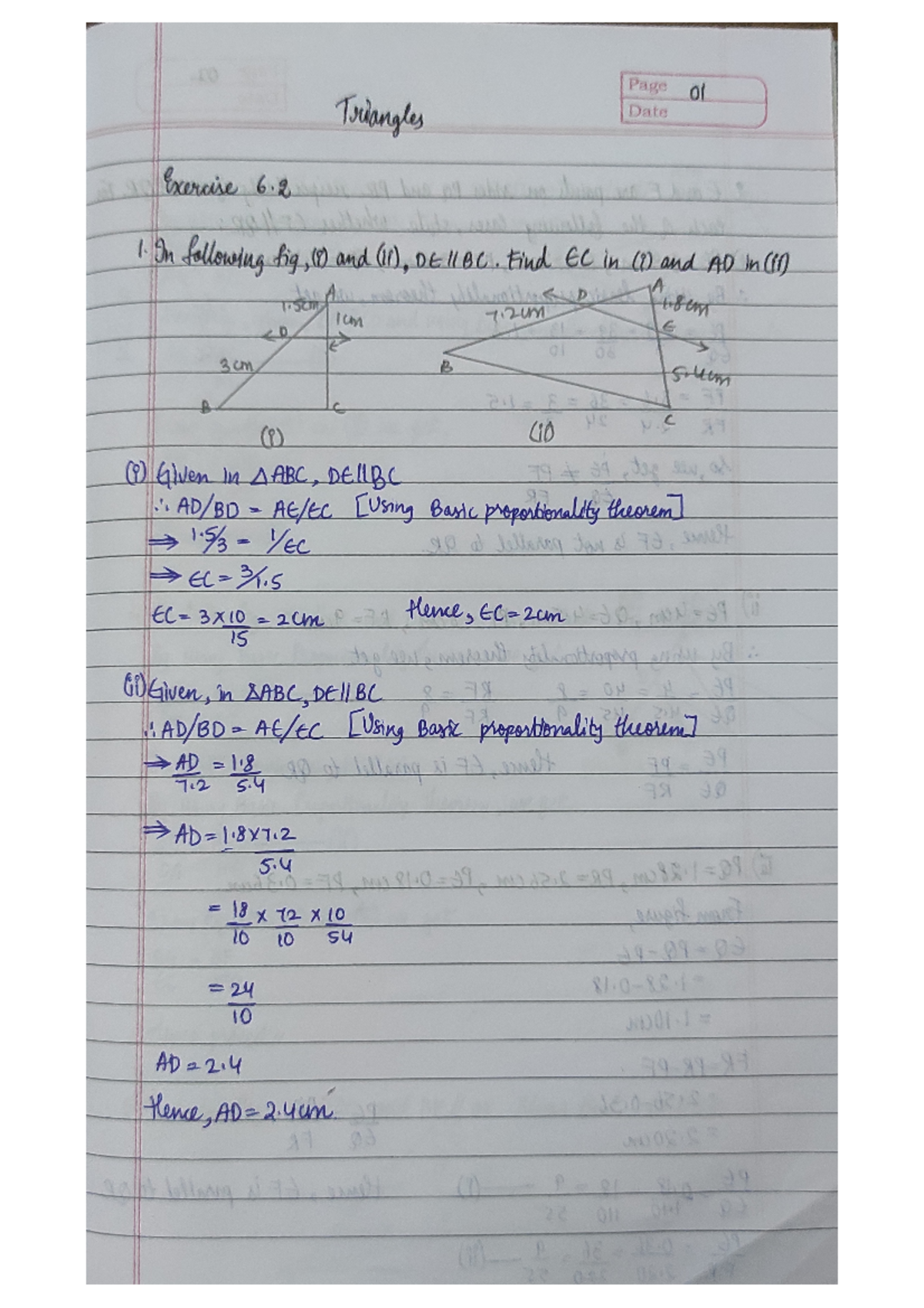 Triangles - Important notes - Mathematics - Studocu