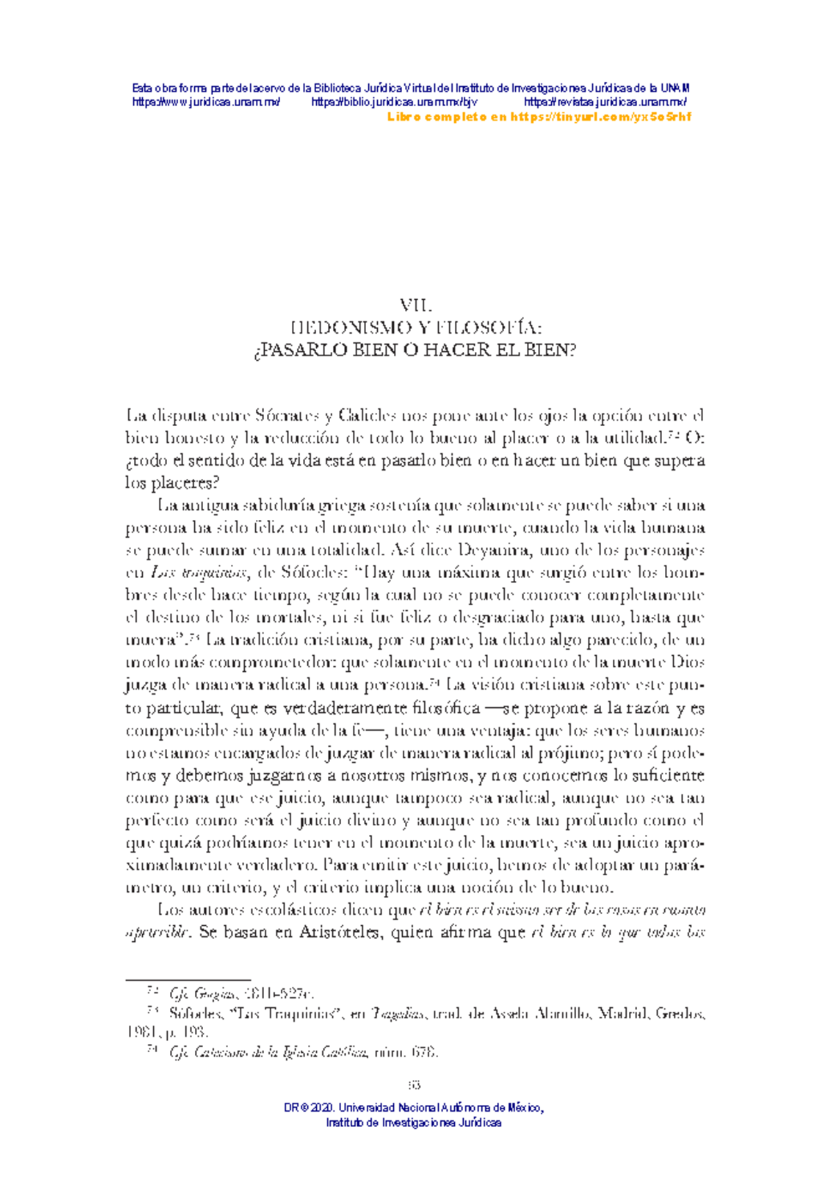 Hedonismo PDF - fasdfas - 63 VII. HEDONISMO Y FILOSOFÍA: ¿PASARLO BIEN ...