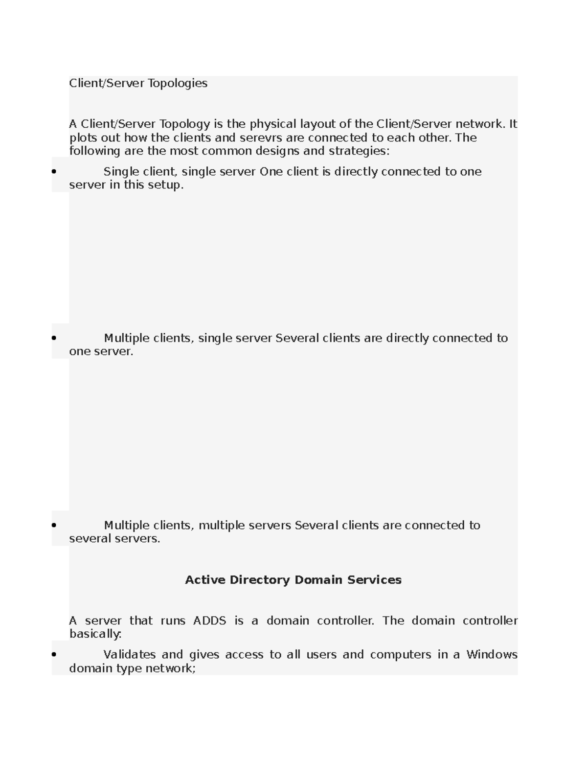 It3 Setting Up Computer Networks Clientserver Topologies A Clientserver Topology Is The
