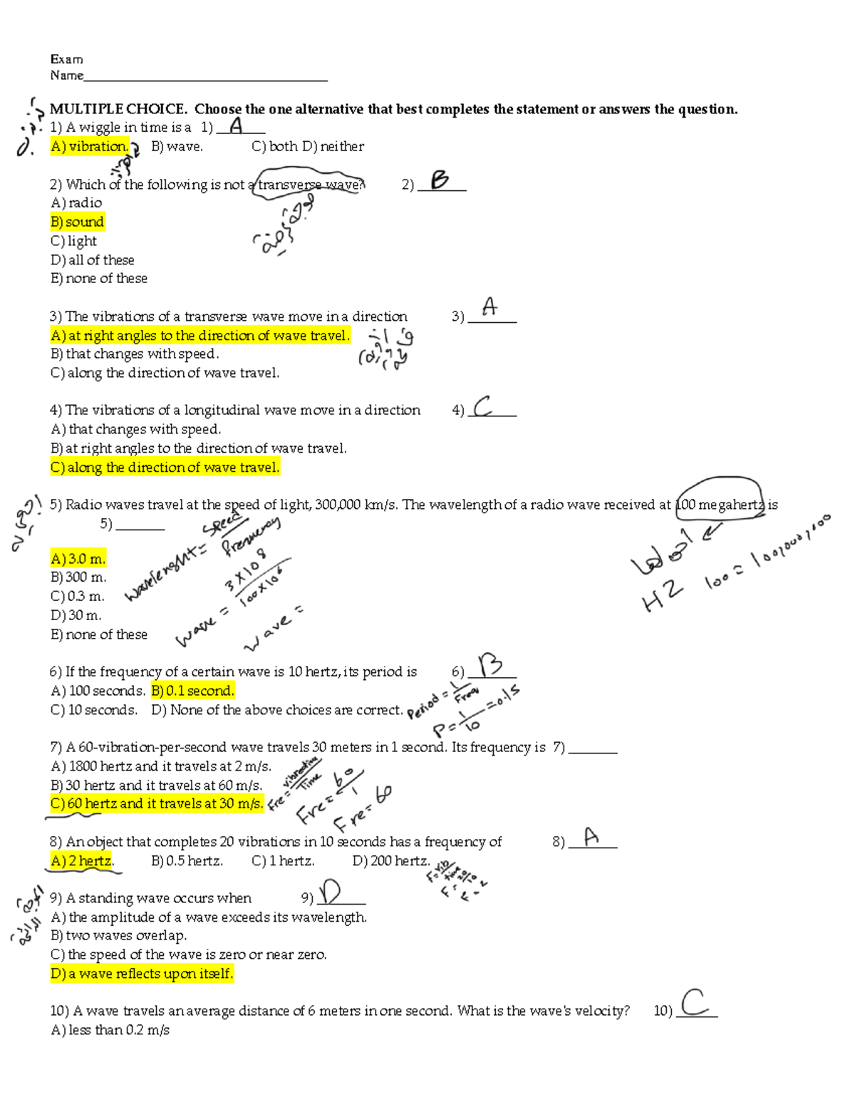 Ch-19,20 -worksheet copy - Exam Name ...