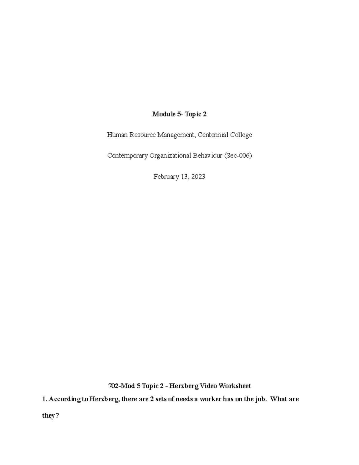 Module 5 Topic 2 - Jumping for Jelly Beans - Module 5- Topic 2 Human Resource Management ...