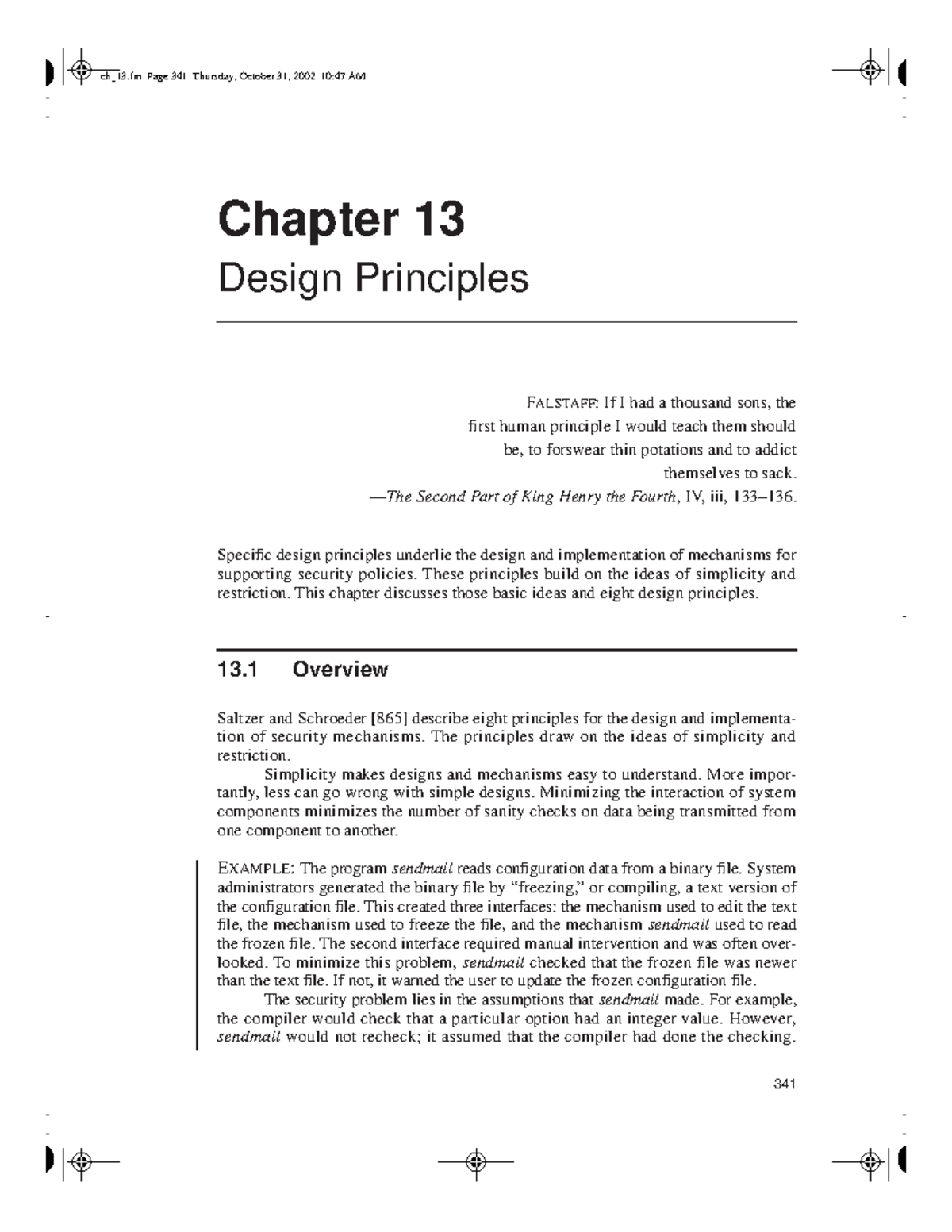 Design Principles - Lecture notes 13 - 341 Chapter 13 Design Principles ...