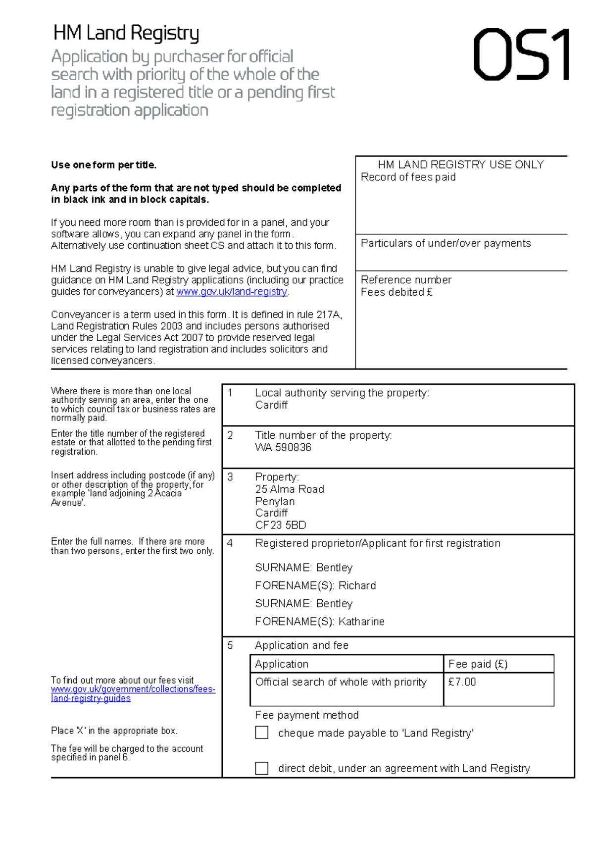 OS1 - OS1 F - Use one form per title. Any parts of the form that are ...