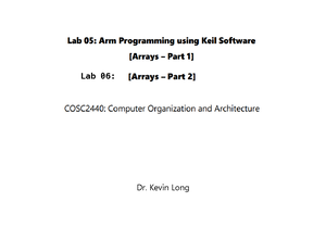 Lab 3 and 4 Arm Programming Keil - Lab 03: Arm Programming using Keil ...