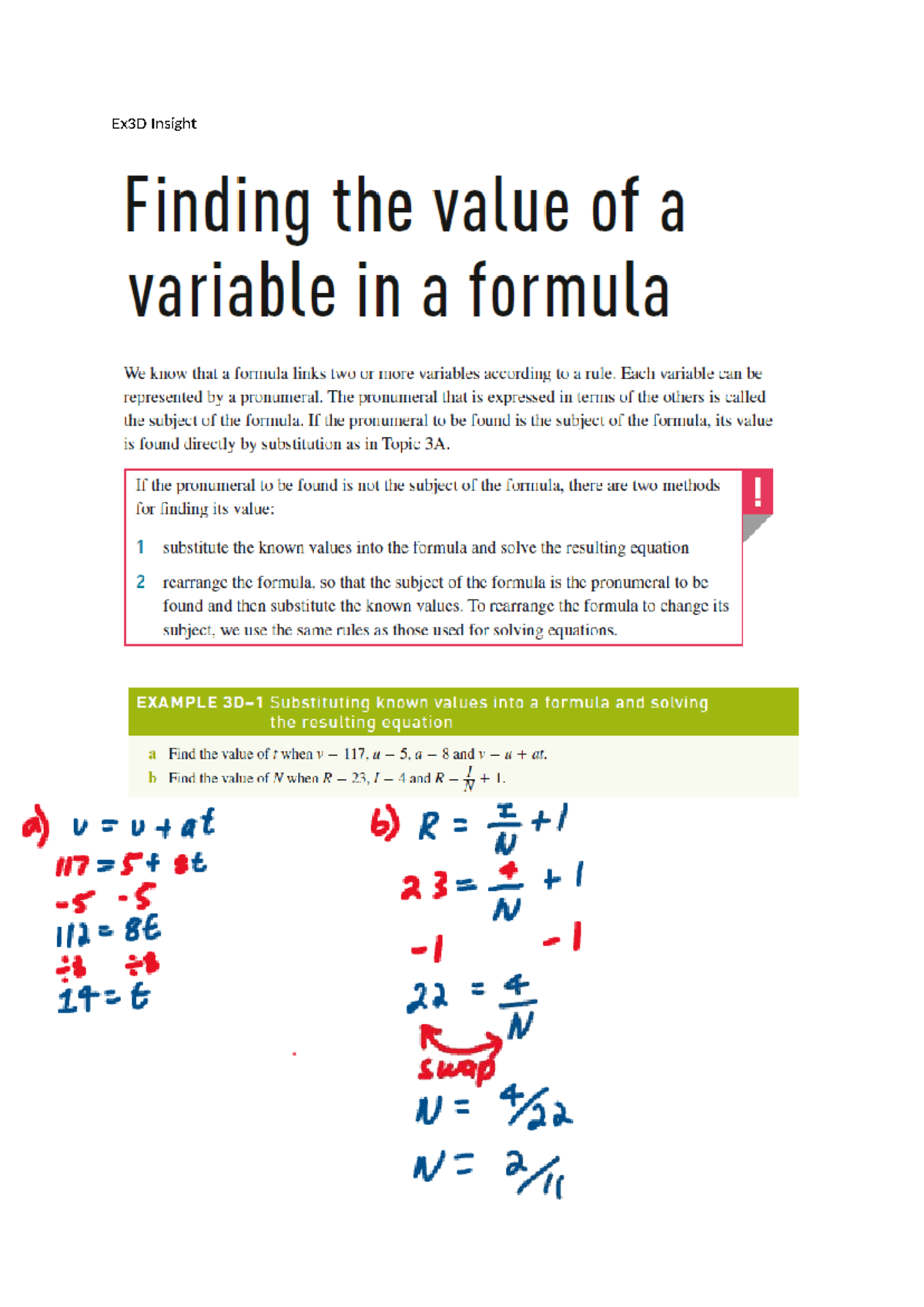 Explanation 4. Finding value of variable Ex 3D - Ex3D Insight Finding the value of a variable in ...