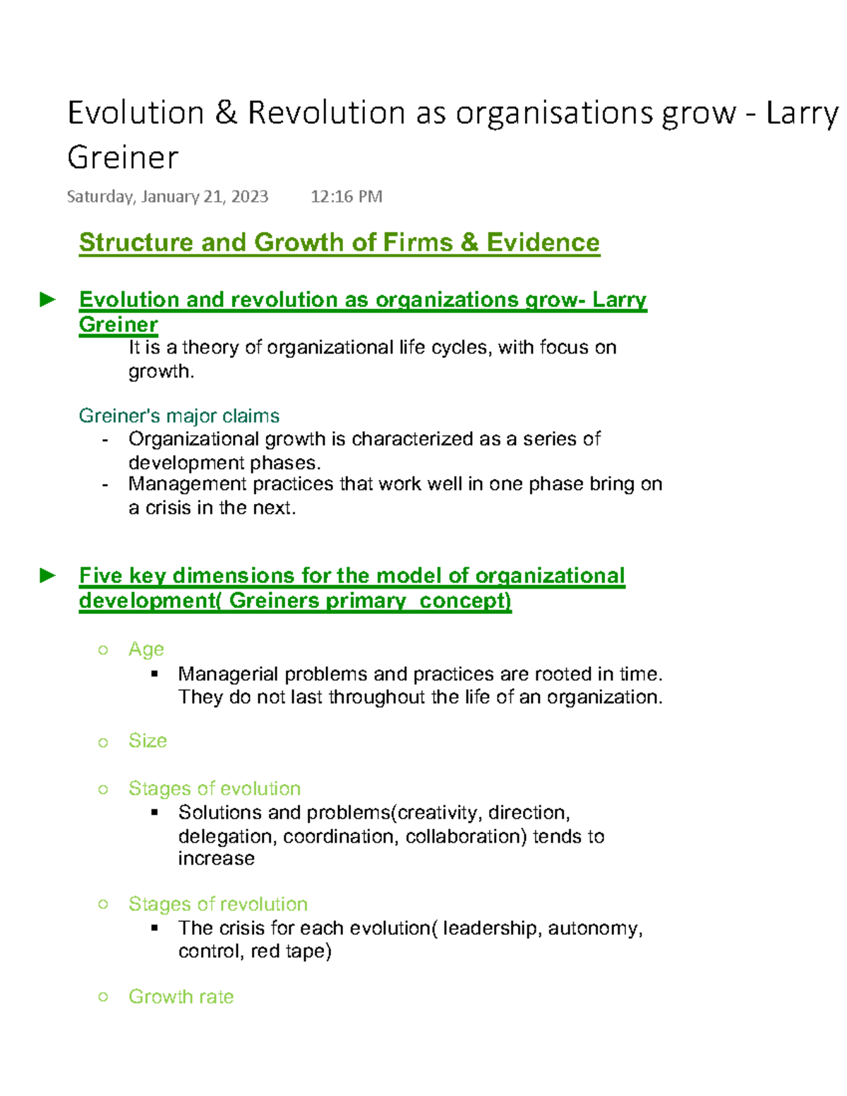 Evolution & Revolution as organisations grow - Larry Greiner ...