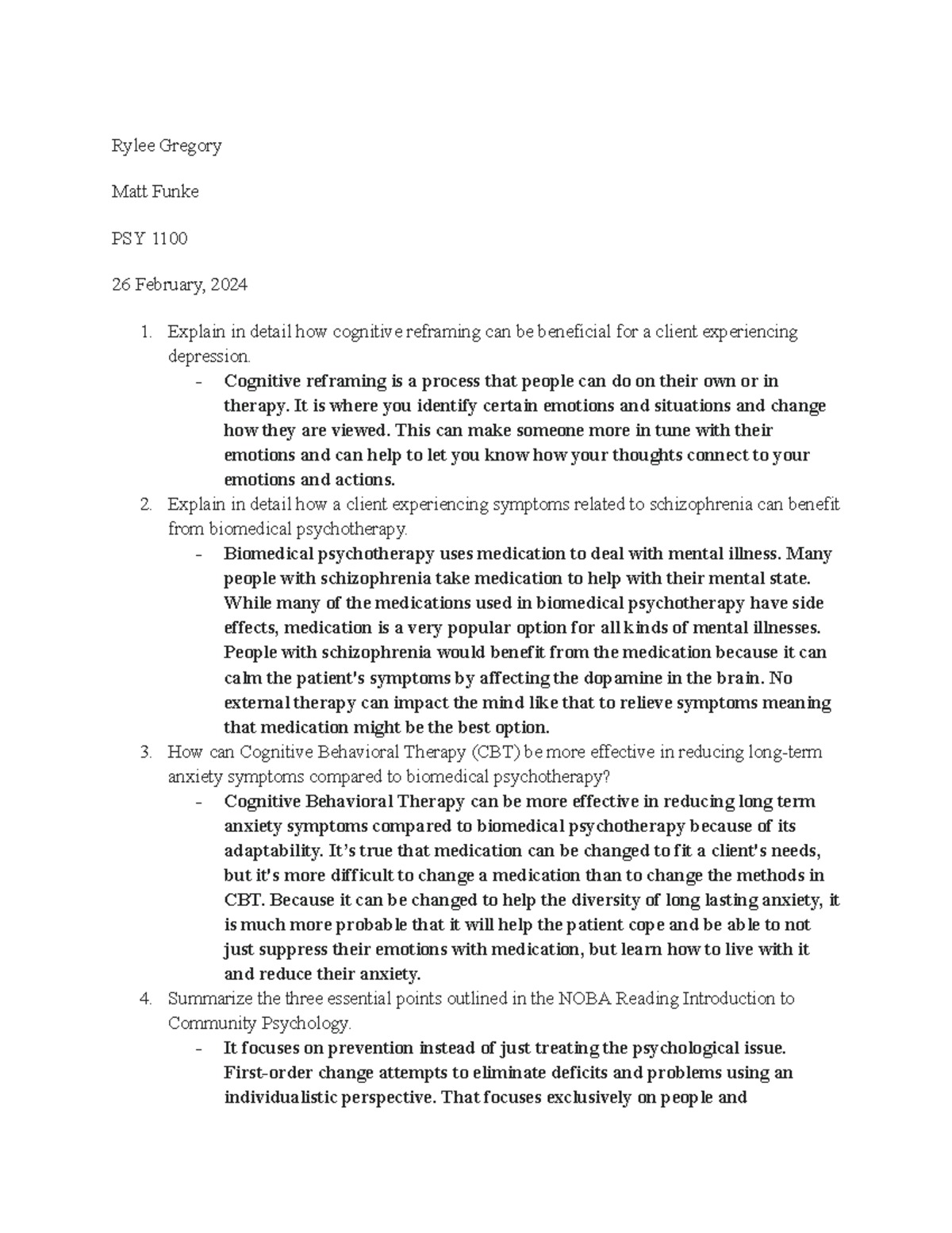 Assignment 14 - Rylee Gregory Matt Funke PSY 1100 26 February, 2024 1 ...