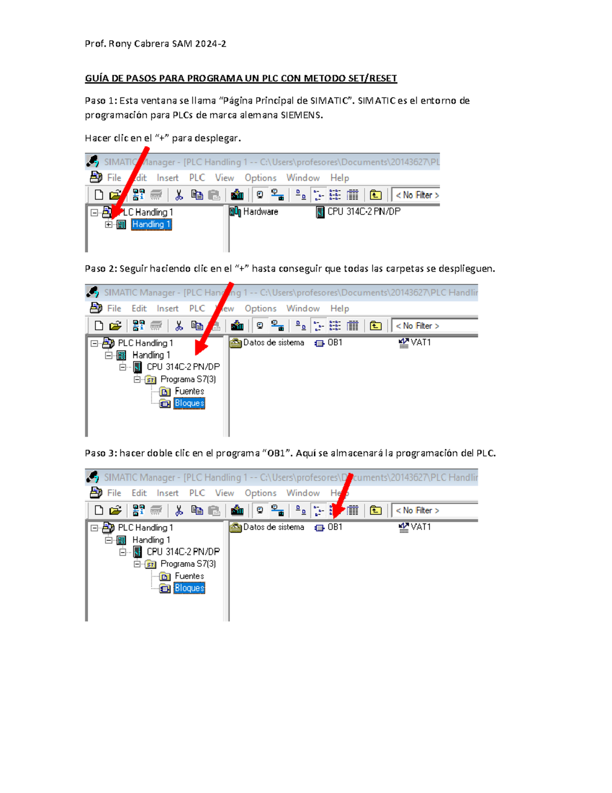 GUÍA DE Pasos PARA Programar PLC MPS - GUÍA DE PASOS PARA PROGRAMA UN ...