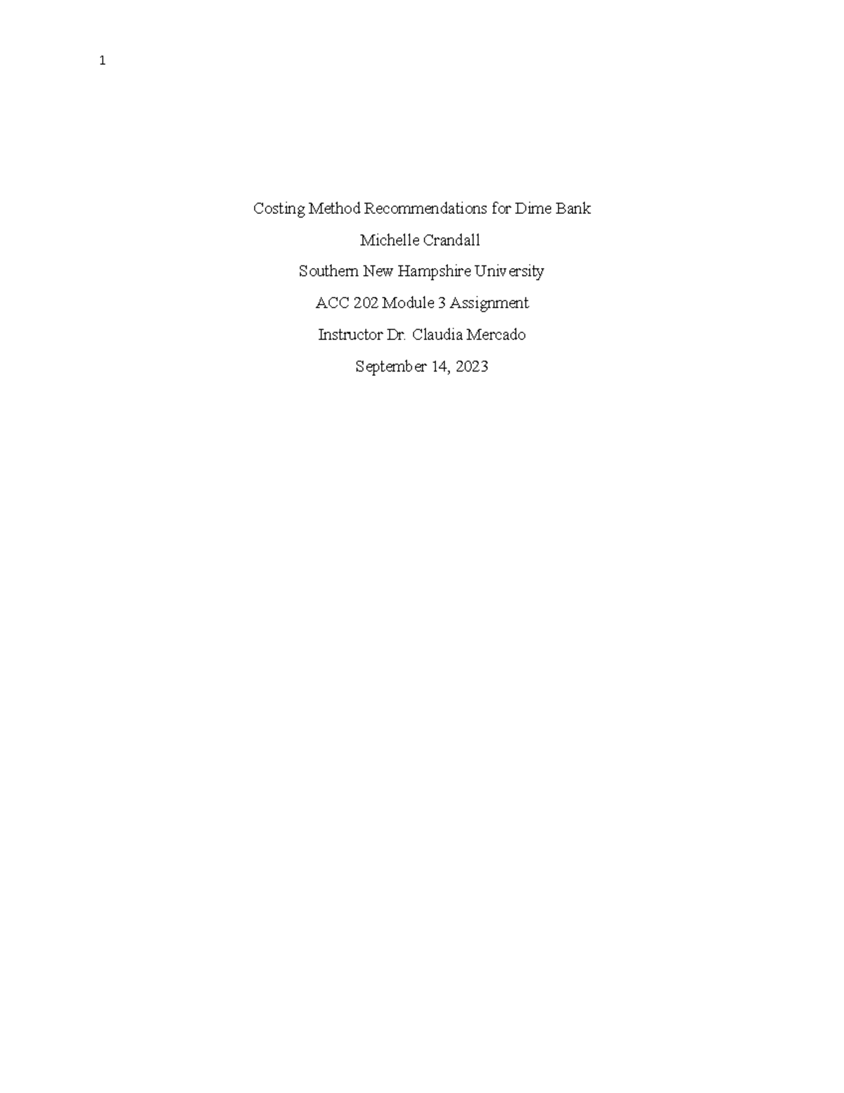 ACC 202 Module Three 5 - complete worksheet - Costing Method ...