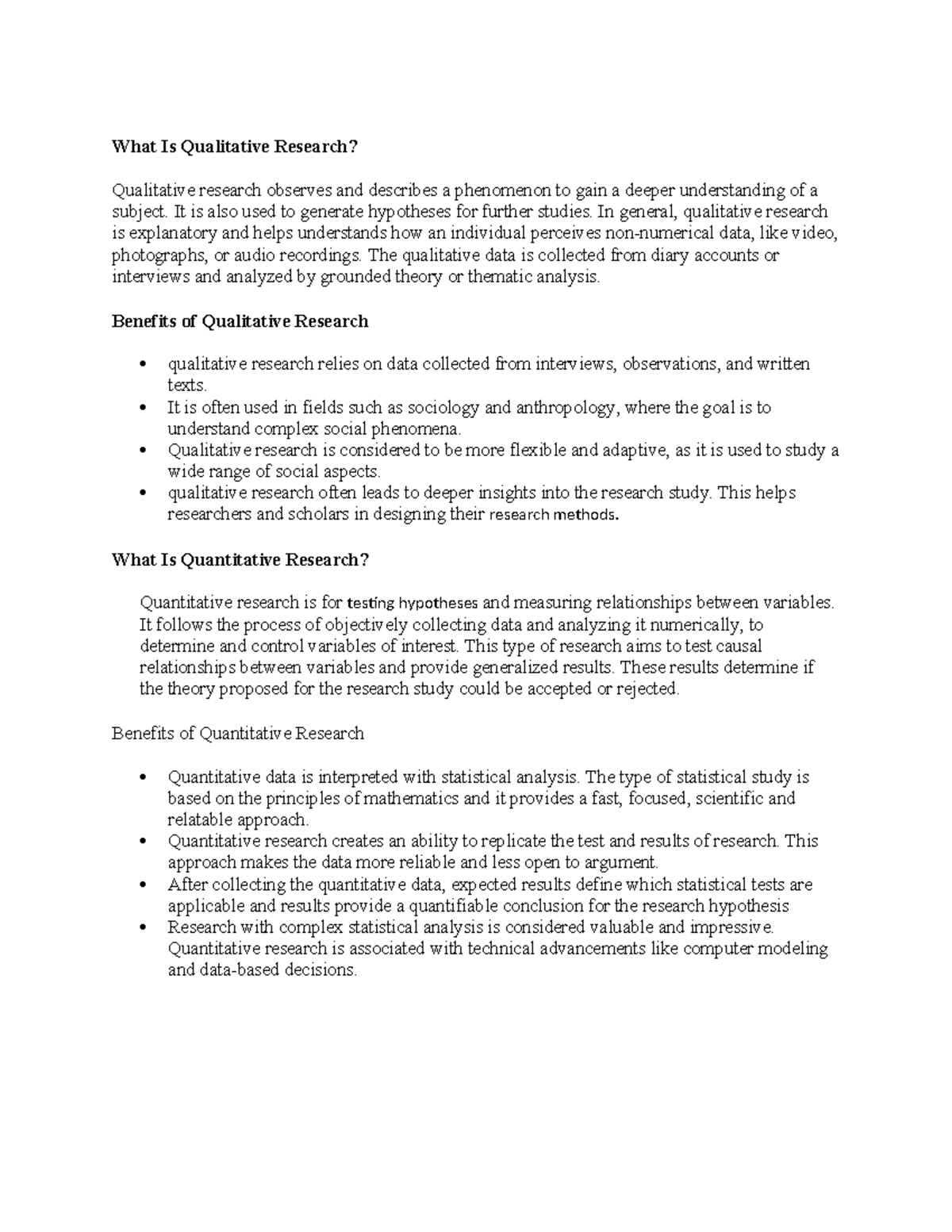 Research methods - REVISION MATERIAL - What Is Qualitative Research ...