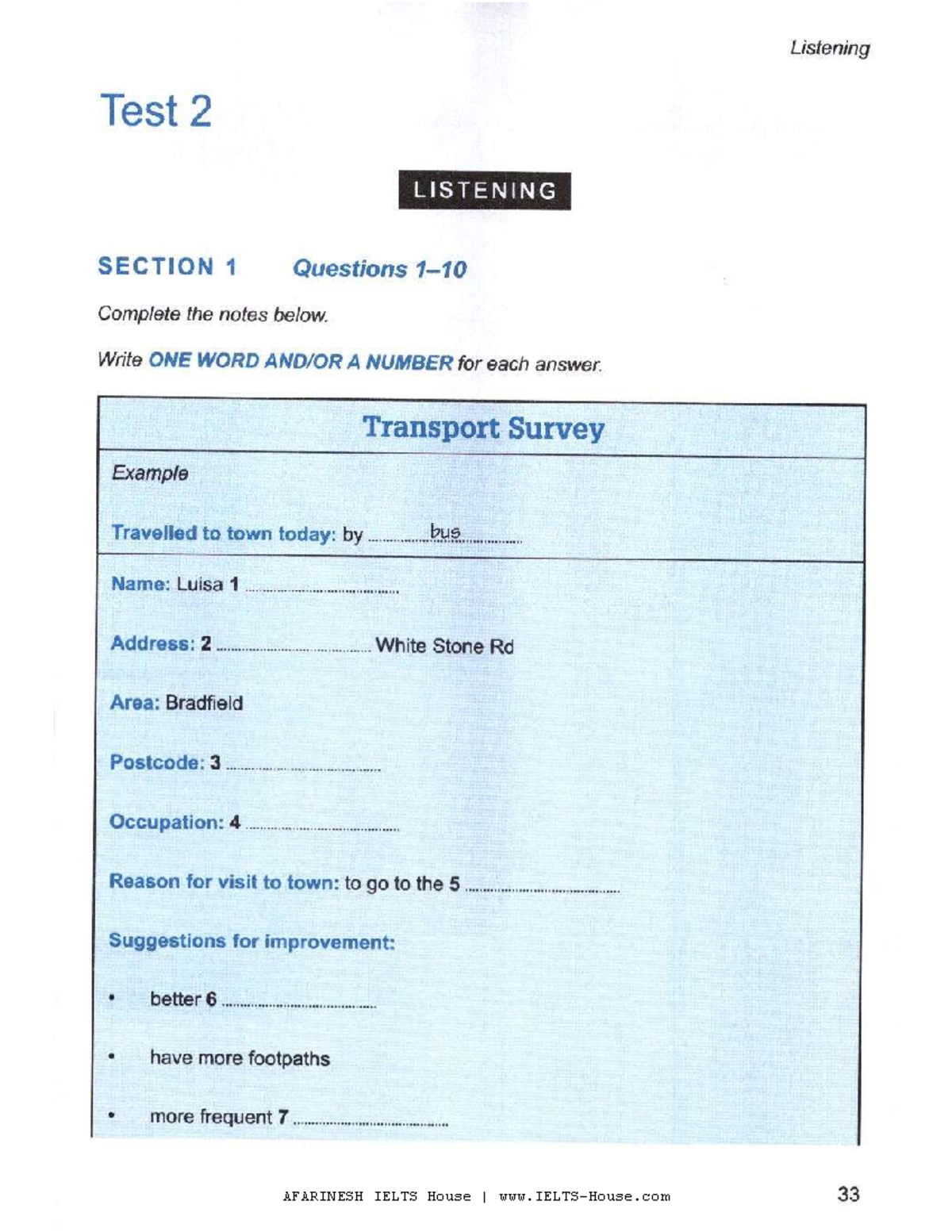 Cam 10 -test 2-section 1 - english for logistic - Listening Test 2 ...