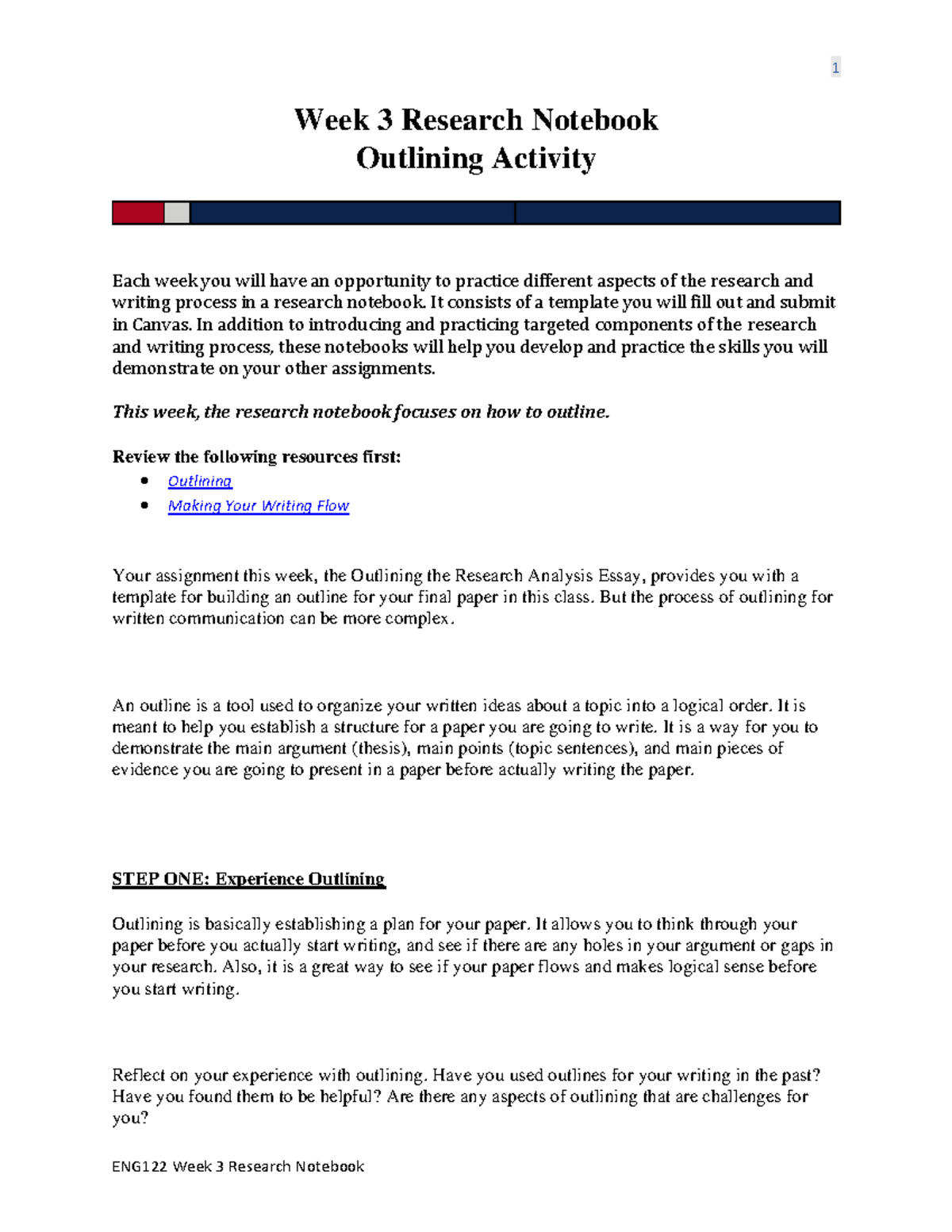 ENG122 Week 3 Research Notebook 1 - Copy - Week 3 Research Notebook ...