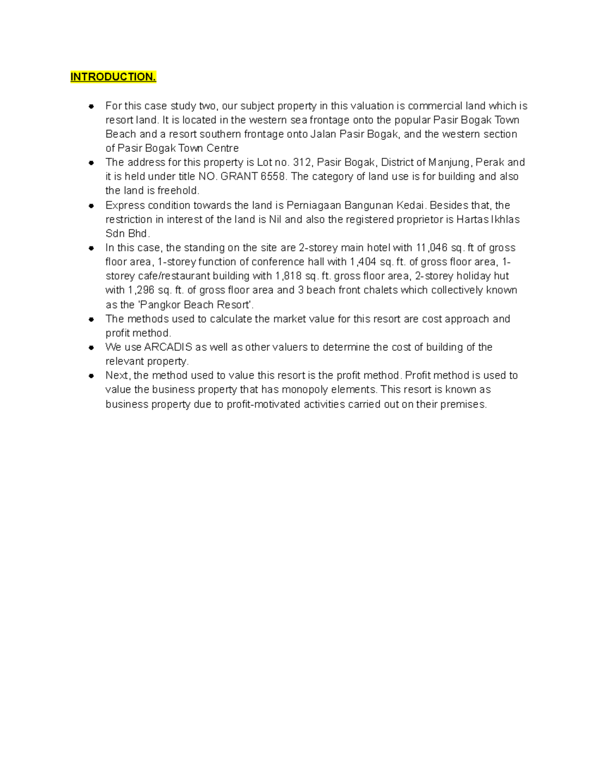 Introduction REM 151 - ... - INTRODUCTION. For this case study two, our ...