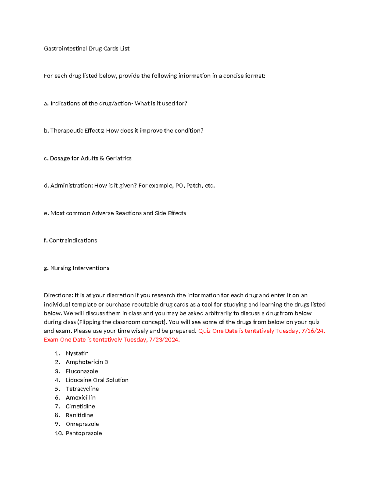 GI Drug Cards List-Update 2024 - Gastrointestinal Drug Cards List For ...