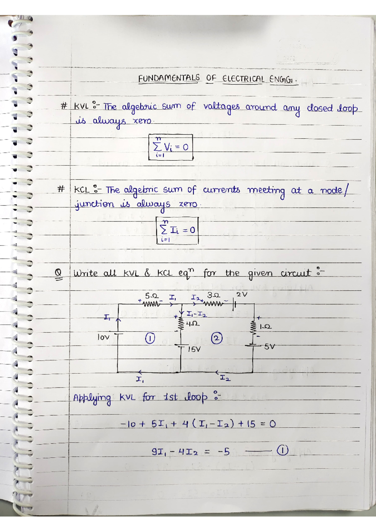 Fundamental of Electrical Engineering Notes unit 1 and 2 - FUNDAMENTALS ...