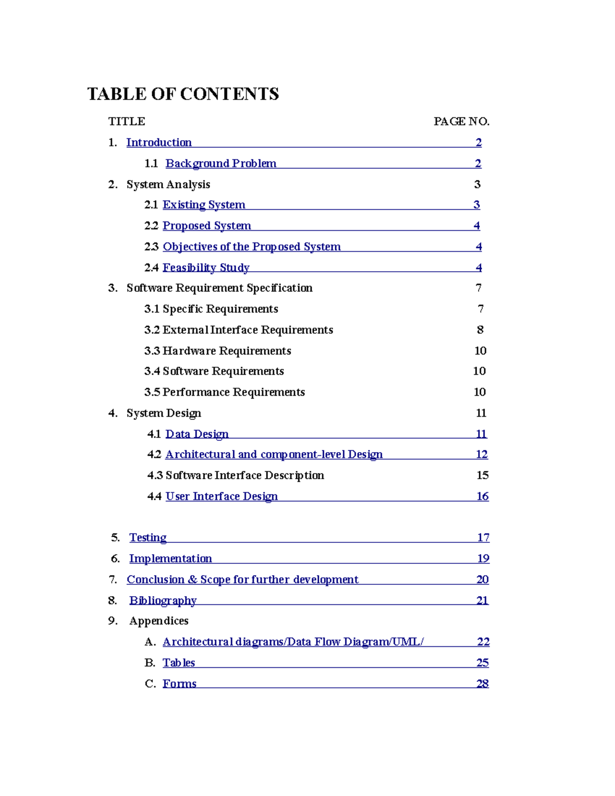 Online entrance exam project report - TABLE OF CONTENTS Introduction ...