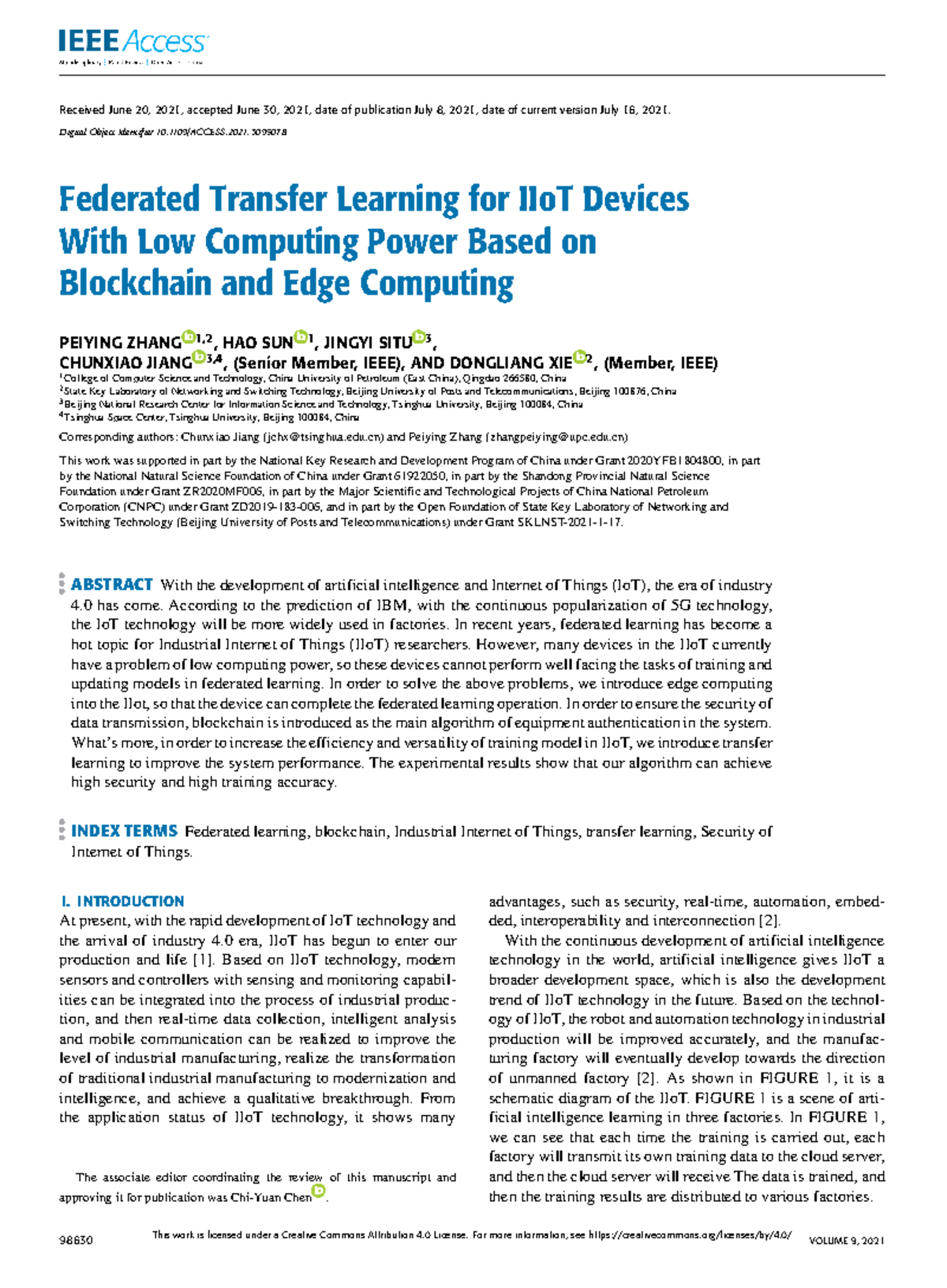 Federated Transfer Learning for IIo T Devices With Low Computing Power ...