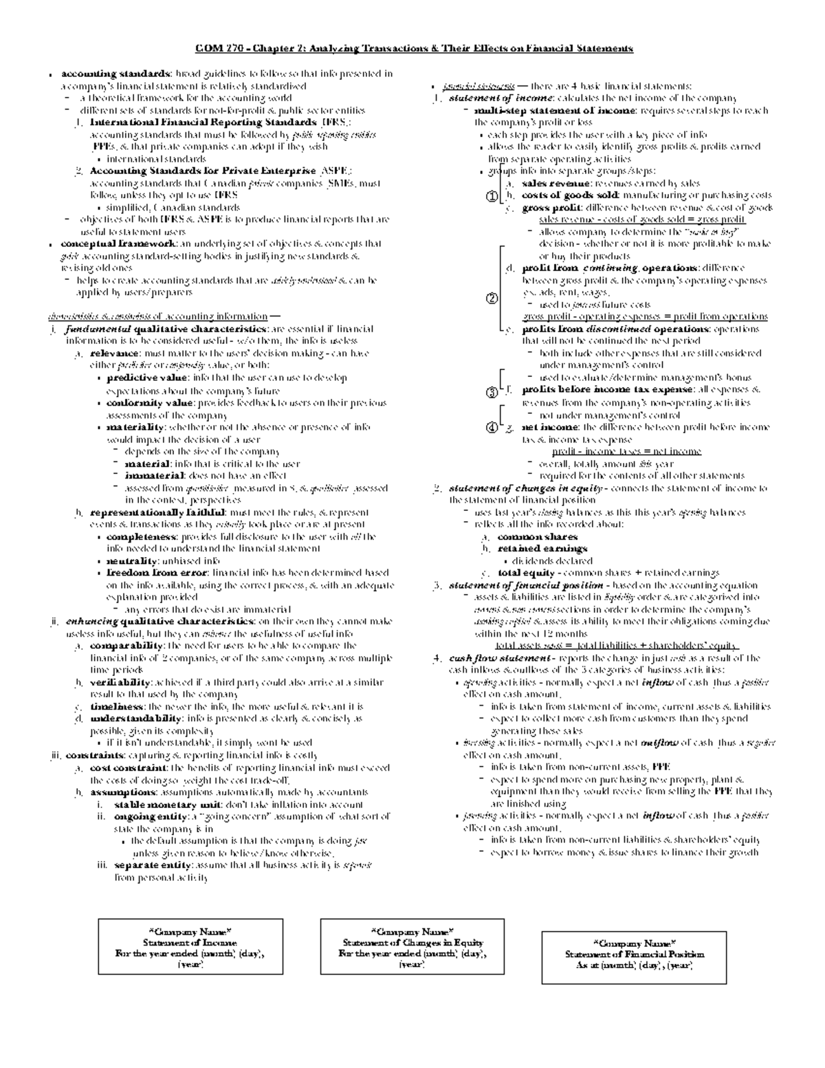 COM 270 Notes - Ch. 2 - Dr. Christopher Graham - COM 270 - Chapter 2 ...